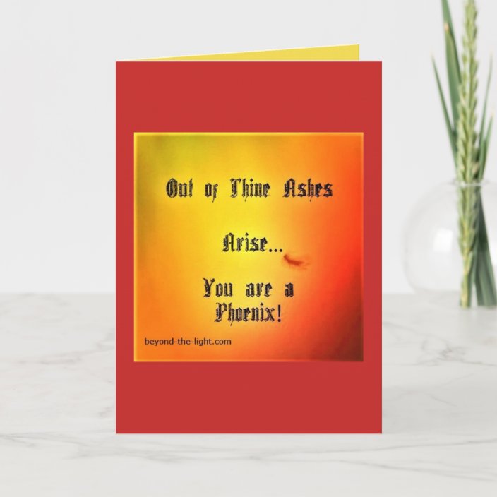 Phoenix Inspirational Quote Greeting Card | Zazzle.com