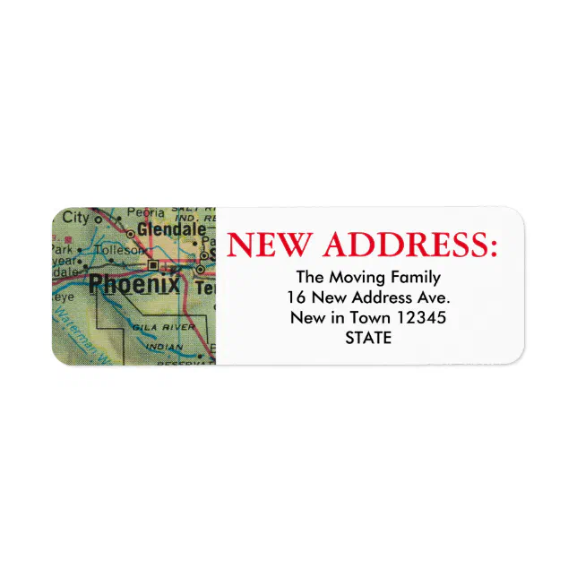 Phoenix New Address Label | Zazzle