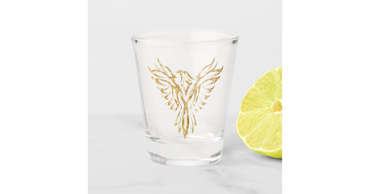 Phoenix Pour Shot Glass | Zazzle