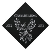 Phoenix Rises on Black Congratulations Year Graduation Cap Topper | Zazzle