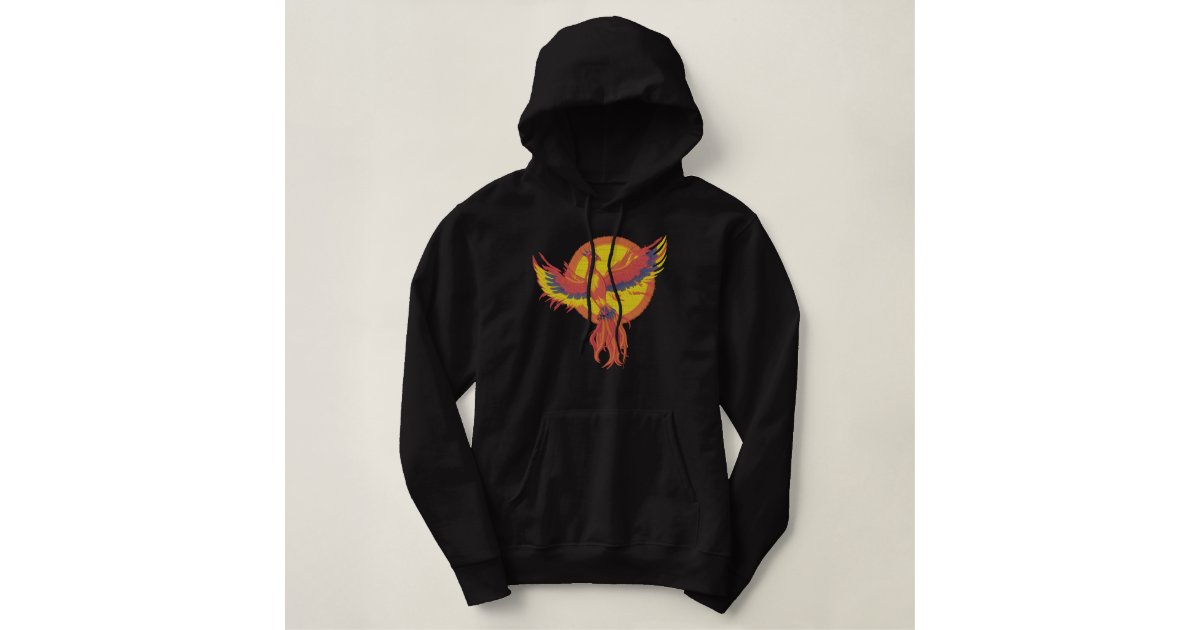 Phoenix Rising Embroidered Hoodie | Zazzle
