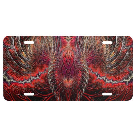 Phoenix Rising Fractal License Plate | Zazzle.com