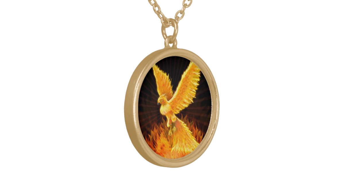 Phoenix Rising Necklace / Locket Jewelry | Zazzle
