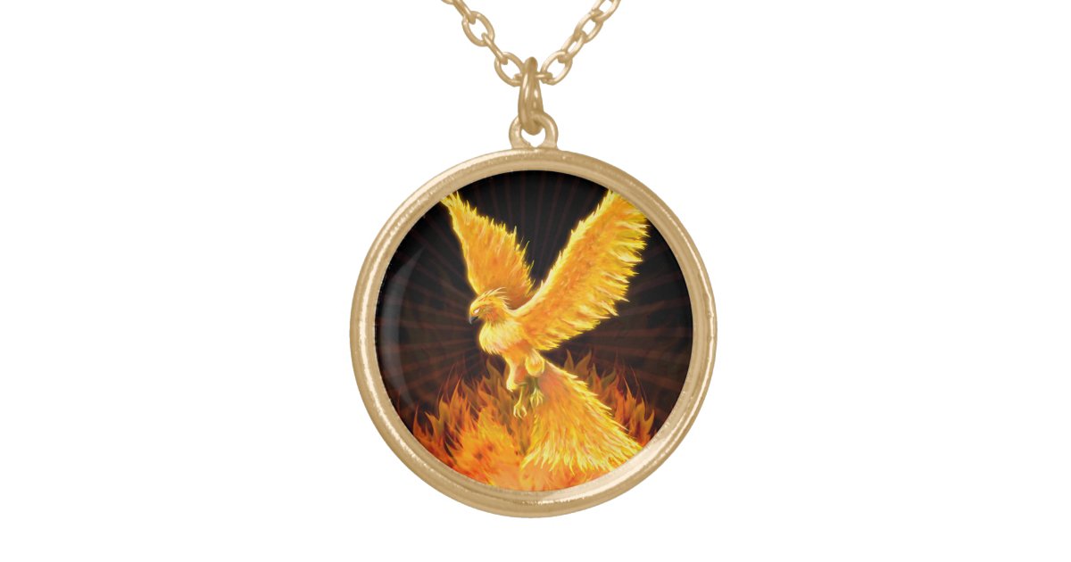 Phoenix Rising Necklace / Locket Jewelry | Zazzle