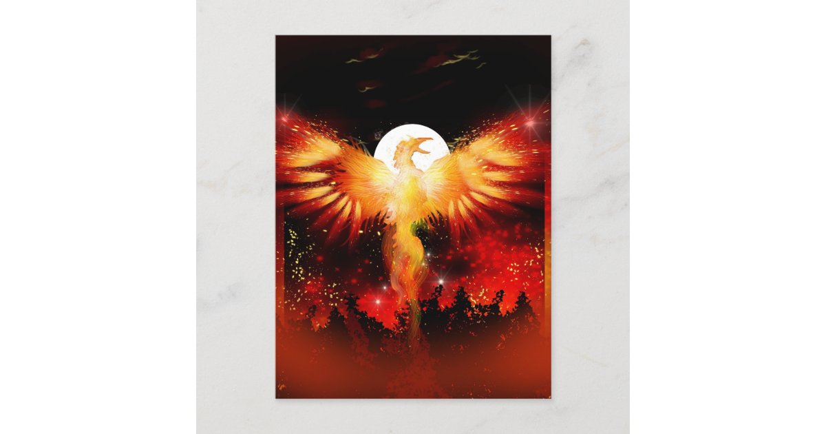 Phoenix Rising Postcard | Zazzle