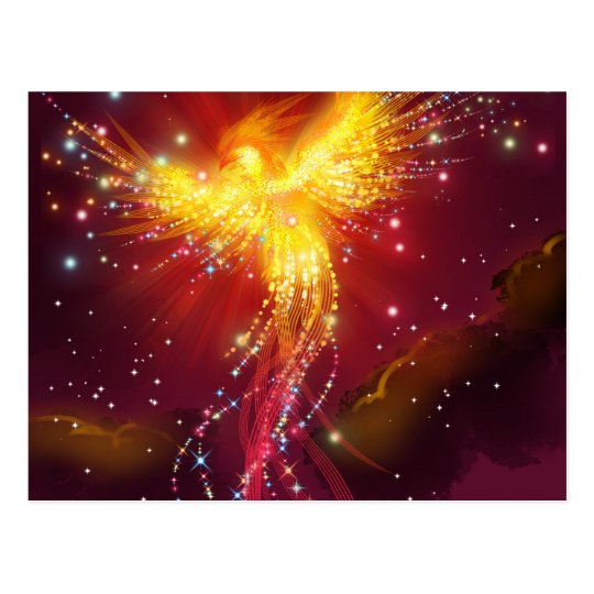Phoenix Rising(purple) Postcard | Zazzle.com