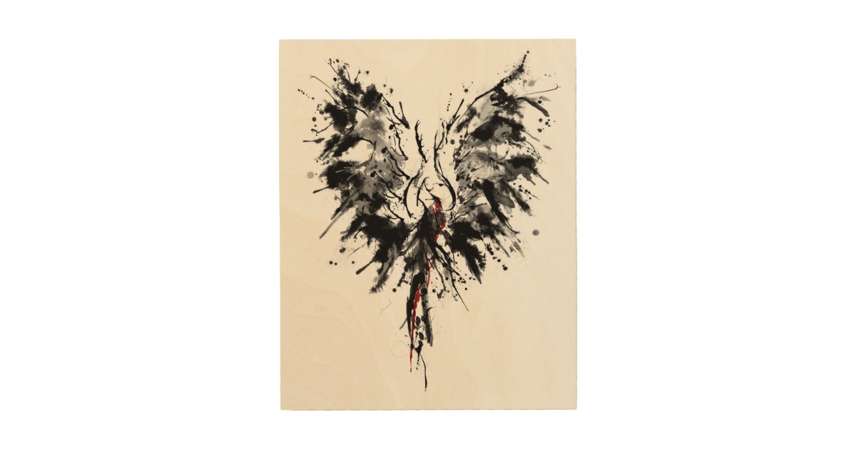 Phoenix Rising Wood Wall Art | Zazzle