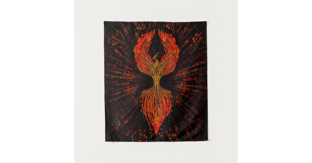 Phoenix Tree of Life Tapestry | Zazzle