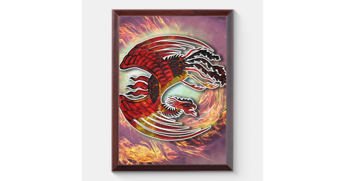 Phoenix's Resurgence: Rising from Life's Flame Award Plaque | Zazzle