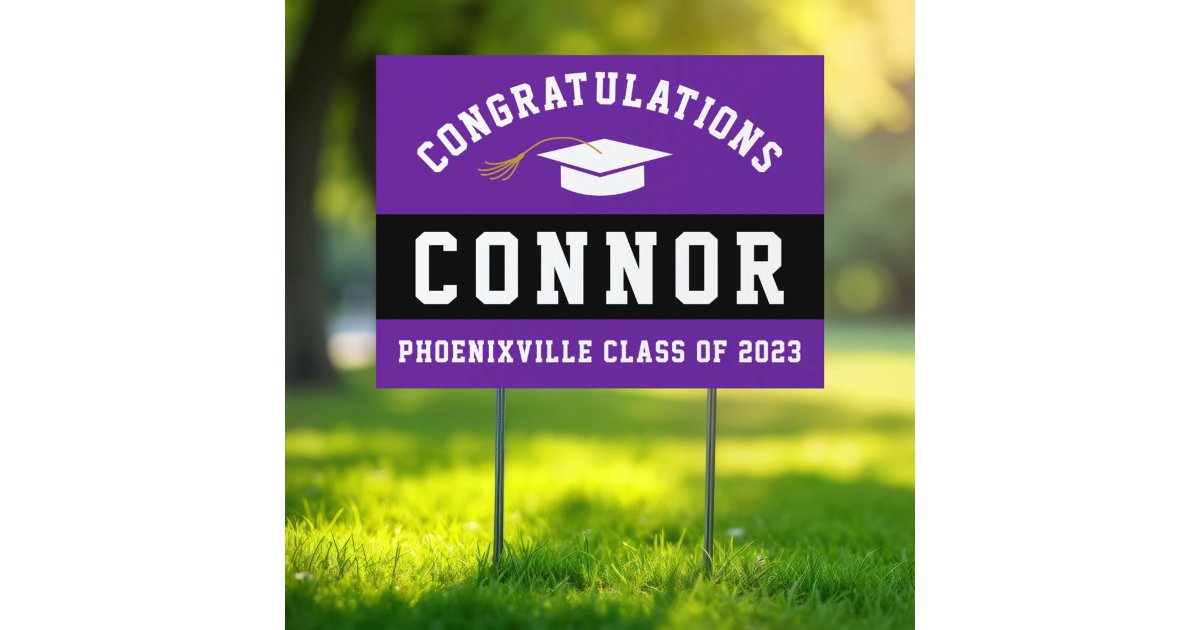 Phoenixville High School Custom Graduation Yard Sign | Zazzle
