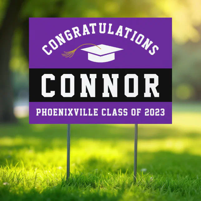 Phoenixville High School Custom Graduation Yard Sign | Zazzle