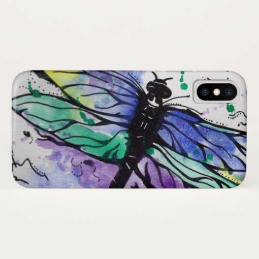 Phone case with watercolor dragonfly | Zazzle