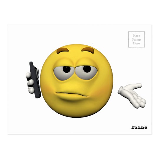 Phone emoticon postcard | Zazzle.com
