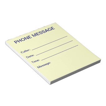 Phone Message Notepad | Zazzle