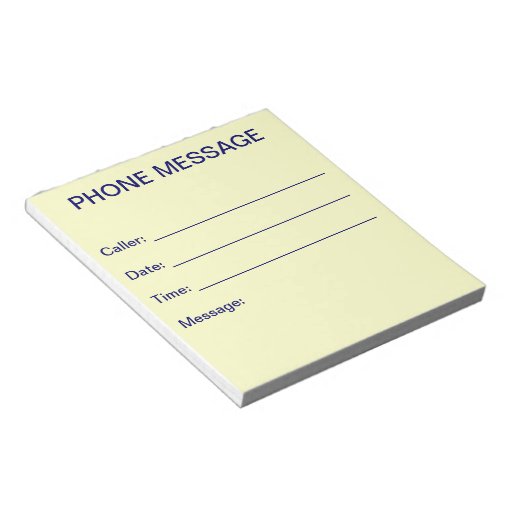 Phone Message Notepad | Zazzle