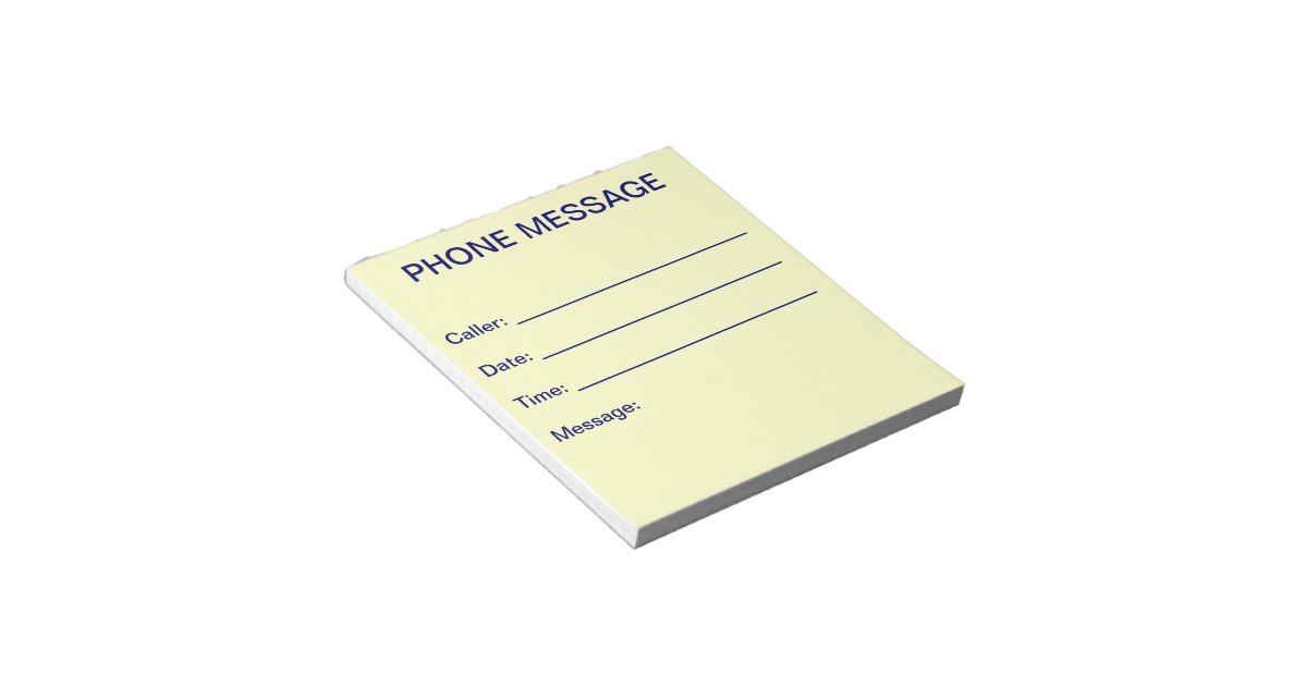Phone Message Notepad | Zazzle