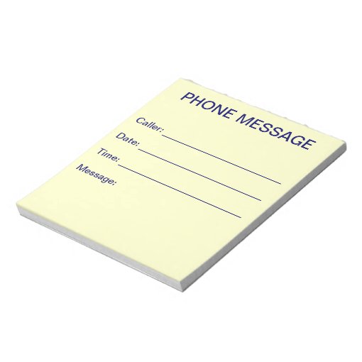Phone Message Notepad | Zazzle