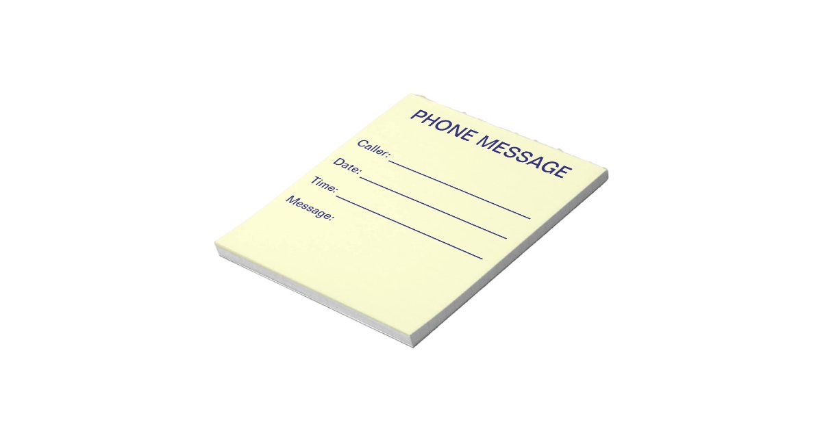 Phone Message Notepad | Zazzle