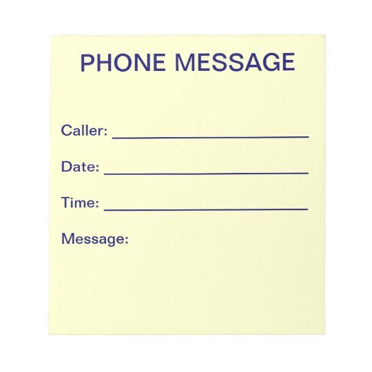 Phone Message Notepad | Zazzle.com