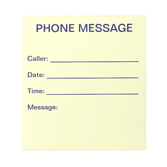 Phone Message Notepad | Zazzle.com