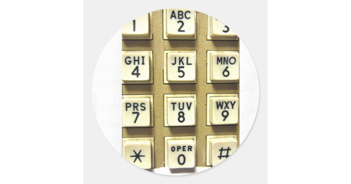 Phone Numbers Classic Round Sticker | Zazzle