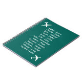 Phonetic Alphabet Airplane Blue Air Cadet Notebook | Zazzle