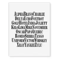 Phonetic Alphabet Tattoos Buy Wholesale Alphabet Tattoo Tattoo Designs