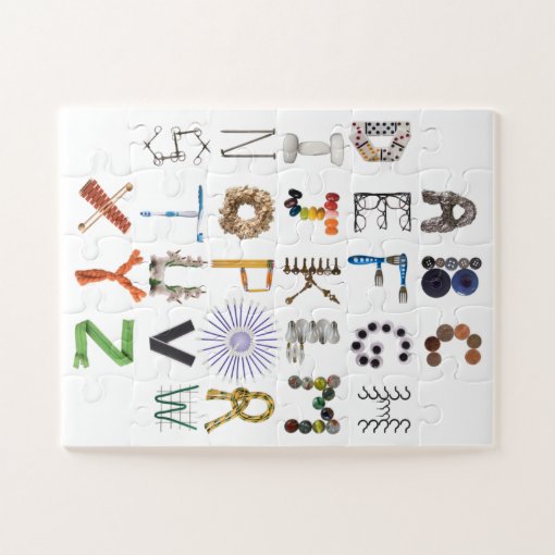 Phonetic Alphabet Every Day Object Alphabet Puzzle | Zazzle