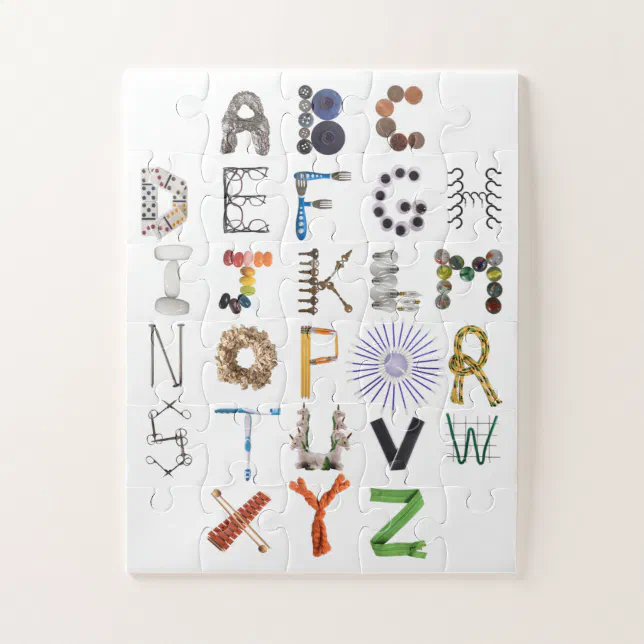 Phonetic Alphabet Every Day Object Alphabet Puzzle | Zazzle