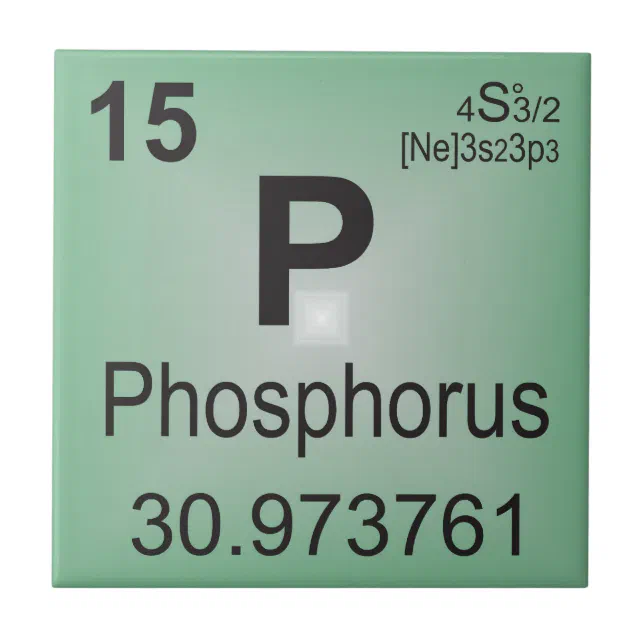 Phosphorus Individual Element - Periodic Table Ceramic Tile | Zazzle