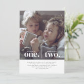 Photo 1st and 2nd Joint Birthday Invitation | Zazzle