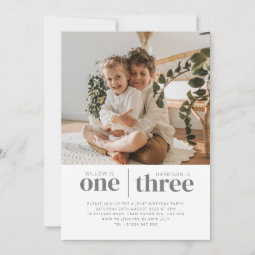 Photo 1st and 3rd Joint Birthday Invitation | Zazzle