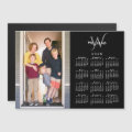 Photo 2025 Calendar Monogram Name Black Magnet | Zazzle