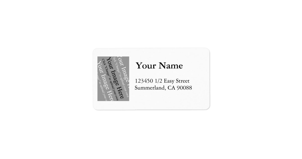 Photo Address Label Template Large | Zazzle