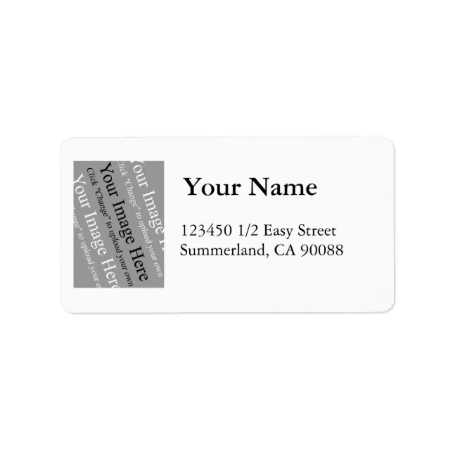 Photo Address Label Template Large | Zazzle