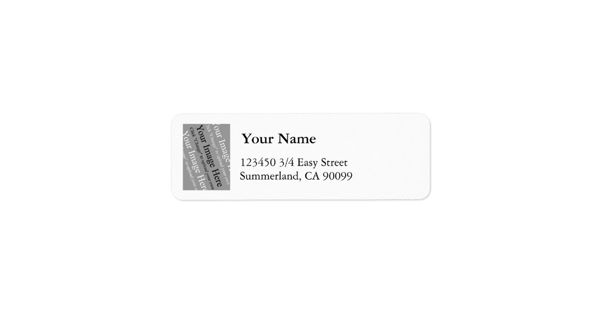 Photo Address Label Template Small | Zazzle