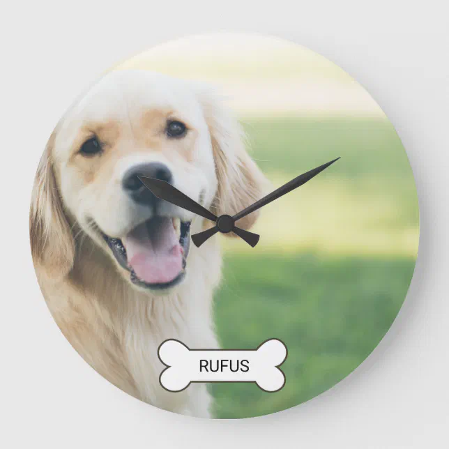 Photo And Name Custom Made Personalized Large Clock | Zazzle