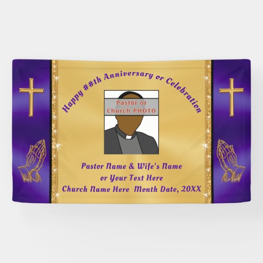 Photo and Personalized Church Anniversary Banner | Zazzle.com