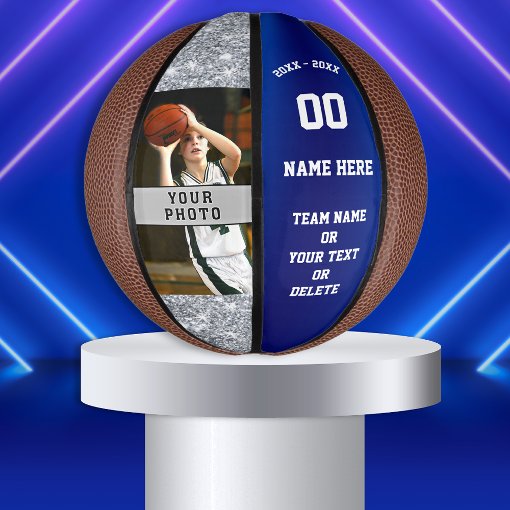 Photo and Personalized Girls Basketball Ball | Zazzle