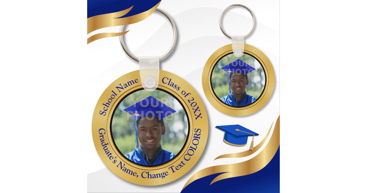Photo and Personalized Graduation Party Favors Keychain | Zazzle