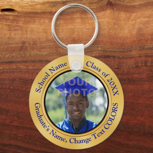 Photo and Personalized Graduation Party Favors Keychain | Zazzle