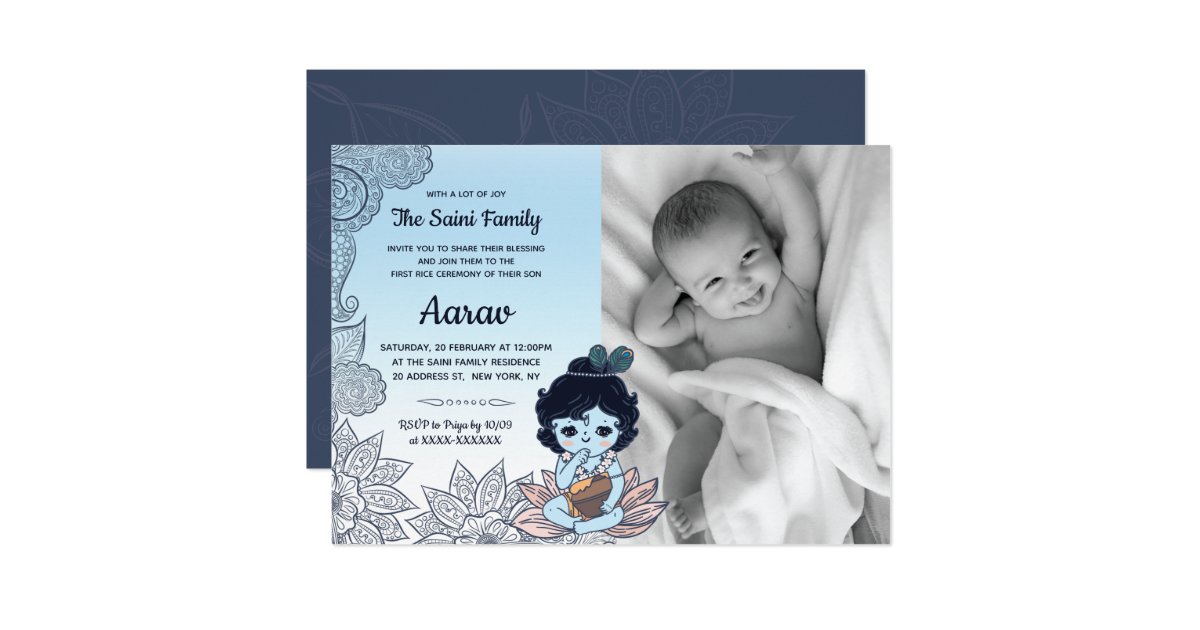 Photo Annaprashan First Rice Ceremony Invitation Zazzle photo-annaprashan-first-rice-ceremony-invitation-zazzle