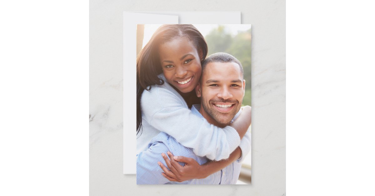 Photo Backing Card For Vellum Overlay Invitation | Zazzle