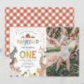 Photo Barnyard Farm First Birthday Invitation | Zazzle