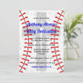 Photo Baseball Baby Dedication Invitation w/ Cross | Zazzle