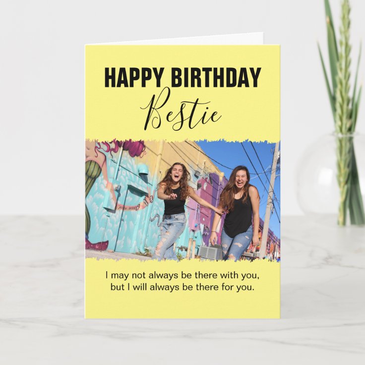 Photo Bestie Birthday Card | Zazzle
