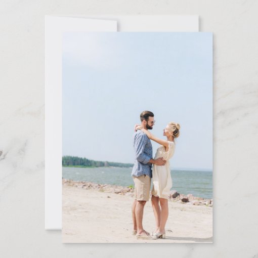 Photo & Big Names Vertical Photo Wedding V2 Invitation | Zazzle