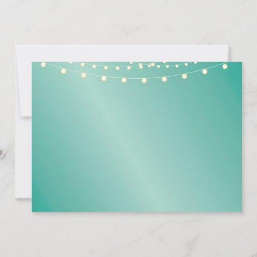 Photo Birthday Party Teal String Lights Invitation | Zazzle