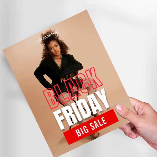 Photo Black Friday Big Sale Product Promo Flyer | Zazzle