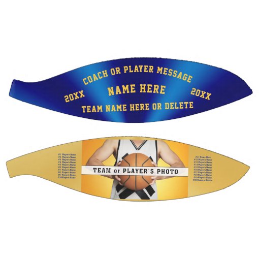 Photo Blue and Gold Personalized Basketball Ball | Zazzle